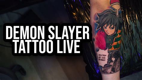 Giyu Tomioka Demon Slayer Tattoo LIVE YouTube