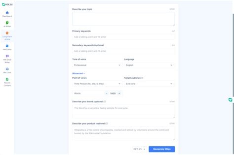 HIX.AI: One of the Best AI Assistants for Content Creation