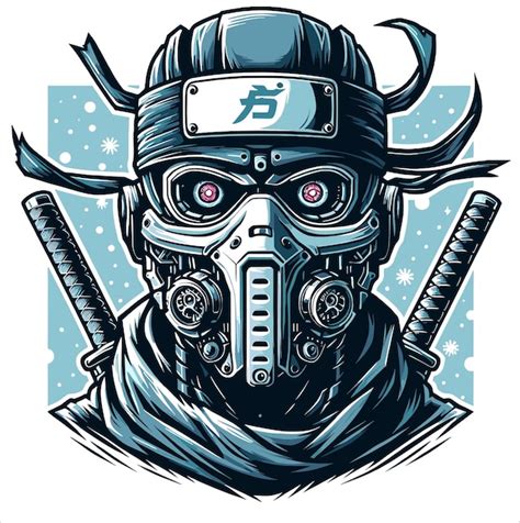 Premium Vector Ninja Mask Vector Art Illustration