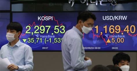 하락폭 키운 코스피2200대로 주저앉아