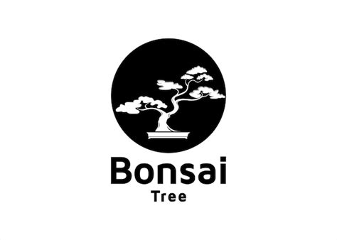 Premium Vector Tree Bonsai Logo Design Silhouette Icon Vector