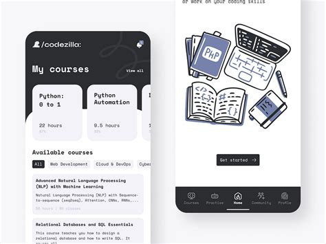 e learning mobile app ios android coding minimalist app details by