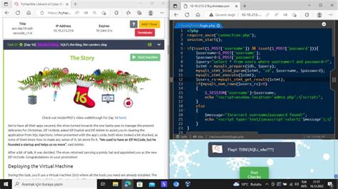 Süleyman Zeynalov On Linkedin Tryhackme Aoc Securecoding Sqli