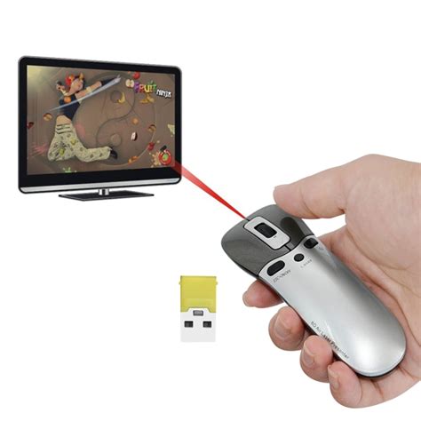 Pr 05 24g Wireless 6d Gyroscope Fly Air Mouse Laser Pointer Pen