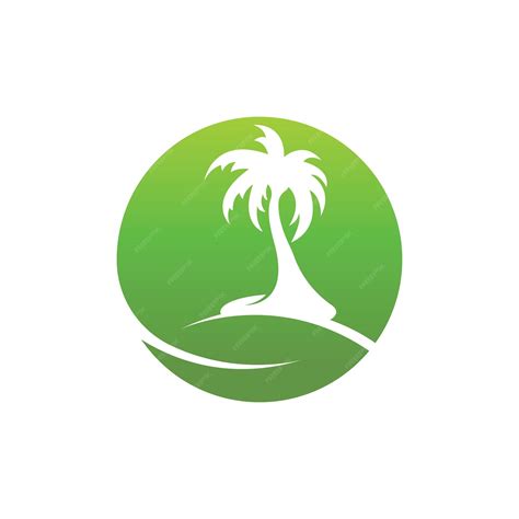 팜 로고 아이콘 템플릿 및 기호 벡터 트리 프리미엄 벡터