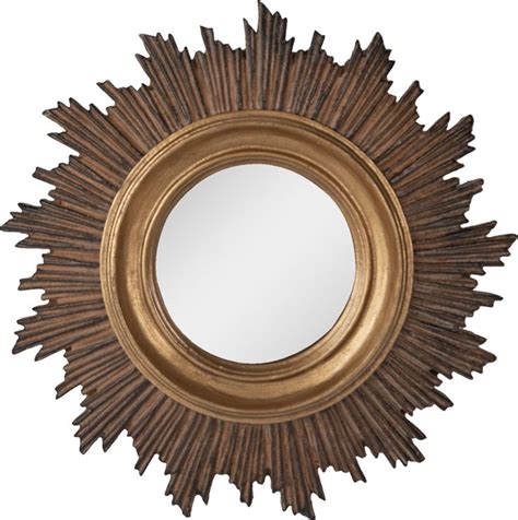 Clayre Eef Spiegel 62S250 Ø 18 cm Goudkleurig Kunststof Art deco