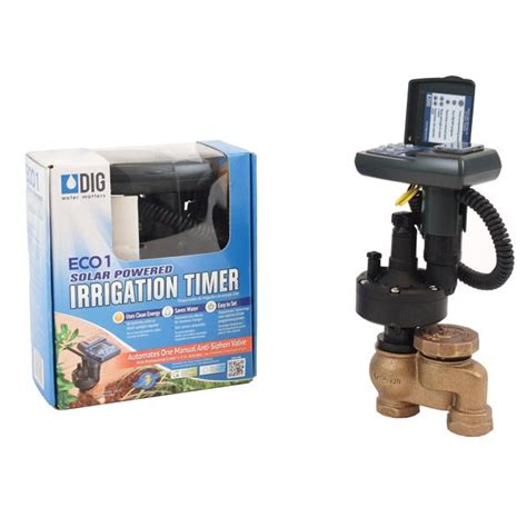 Gardening Supplies Home Dig Irrigation Timer Solar Powered Anti Siphon