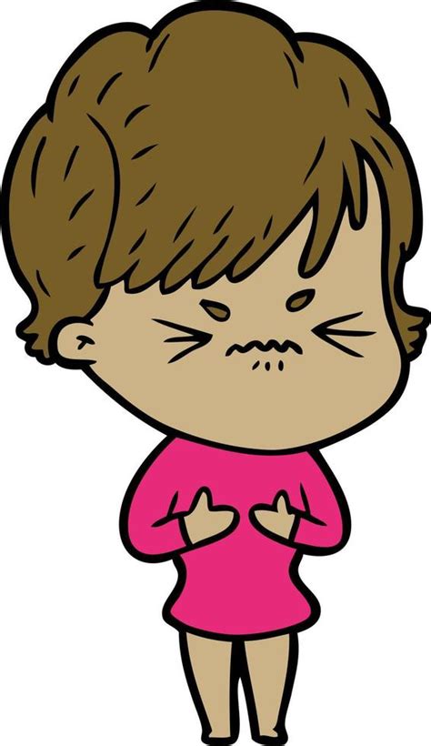 Cartoon Frustrated Woman 12411986 Vector Art At Vecteezy