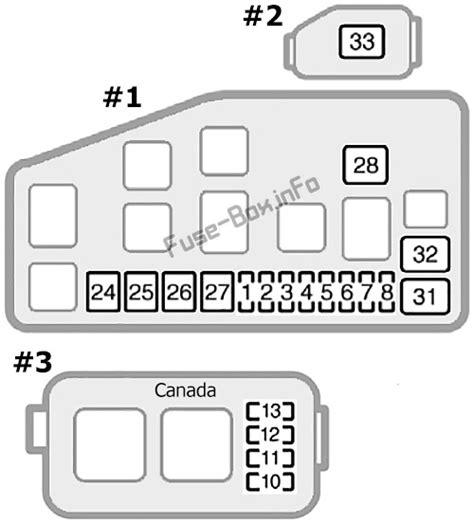 Diagrama de fusibles y relés para Toyota Paseo L diagramas de caja de fusibles