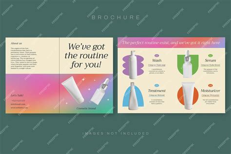 화장품 비폴드 브로셔 디자인 템플릿 무료 벡터