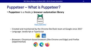 Apis For Browser Automation Mot Meetup Ppt