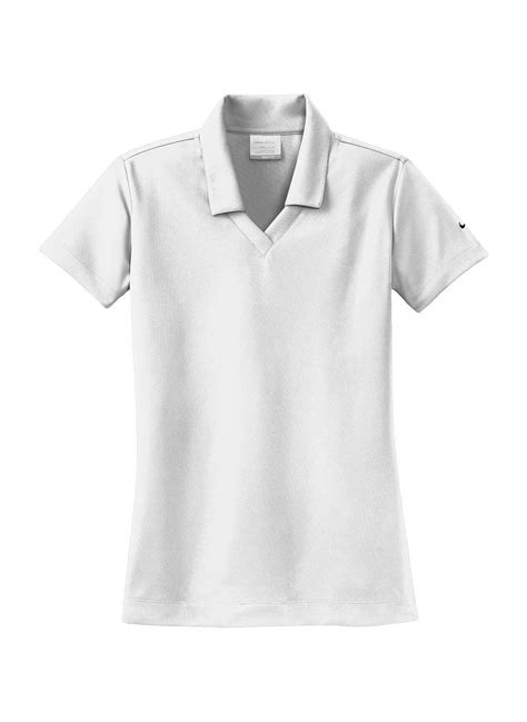 Custom Nike Womens White Dri Fit Micro Pique Polo Embroidered Polo