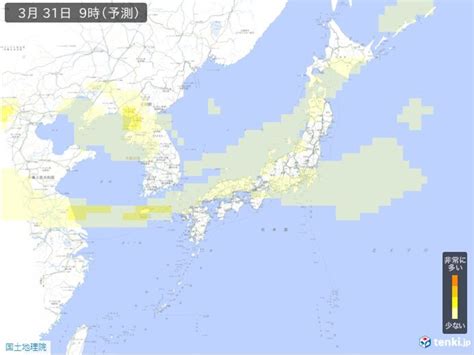 今日31日 季節先取りの陽気 関東は夏日続出 広範囲で連日の黄砂飛来気象予報士 青山 亜紀子 2024年03月31日 日本気象協会