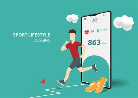 Premium Vector Jogging In Park Happy Man And Woman Training Outdoor