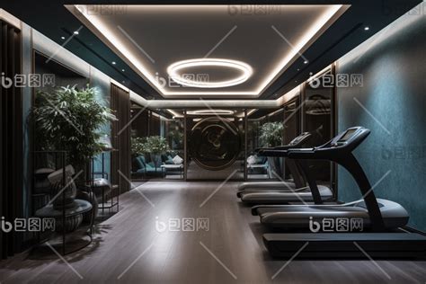 高端健身房房减肥图片 包图网