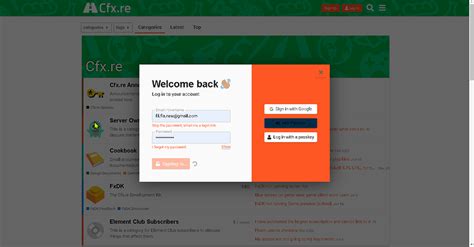 Log In Error On The Cfx Website Fivem Client Support Cfx Re Community