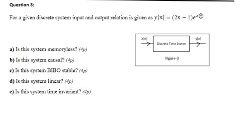 Solved For A Given Discrete System Input And Output Relation