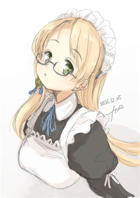Safebooru Absurdres Alternate Costume Apron Bangs Black Dress Blonde