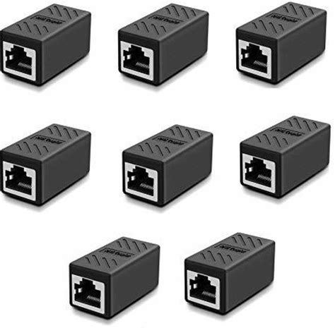 Biggear Pack Of 8 Rj45 Coupler Ethernet Coupler Cat7 Cat6 Cat5e Rj45