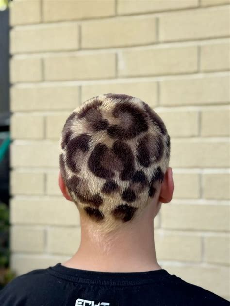 Leopard Print Buzz Cut In 2025 Bleached Hair Dyed Hair Hair Styles