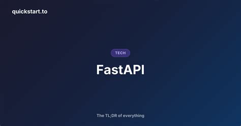Fastapi Quickstartto