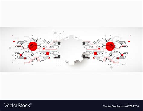 Abstract Technology Concept Circuit Board High Vector Image