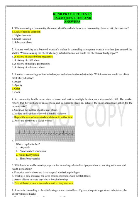 Renr Practice Test 5 Exam Questions And Answers Renr Stuvia Us