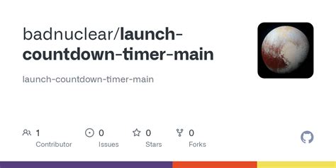Github Badnuclearlaunch Countdown Timer Main Launch Countdown Timer Main