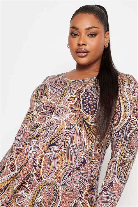 Yours Plus Size Pink Floral Print Swing Mini Dress Yours Clothing