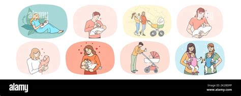 Dessin Enfants Papa Et Maman Calin Banque De Photographies Et Dimages