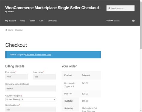 Woocommerce Marketplace Single Seller Checkout By Webkul Codecanyon