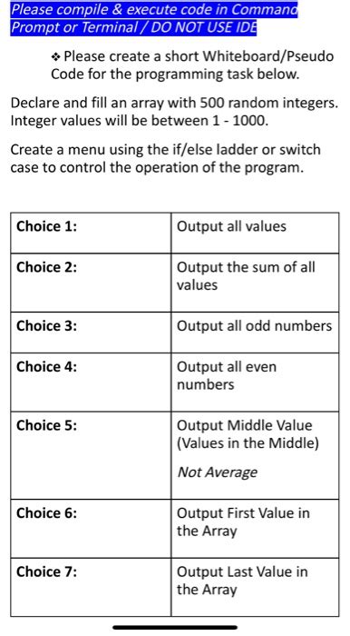 Solved Please Compile Execute Code In Command Prompt Or Chegg