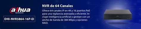 DAHUA DHI NVR5864 16P EI NVR De 64 Canales IP4K 16 Puertos