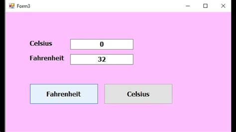 Celsius To Fahrenheit Table Visual Basic Cabinets Matttroy