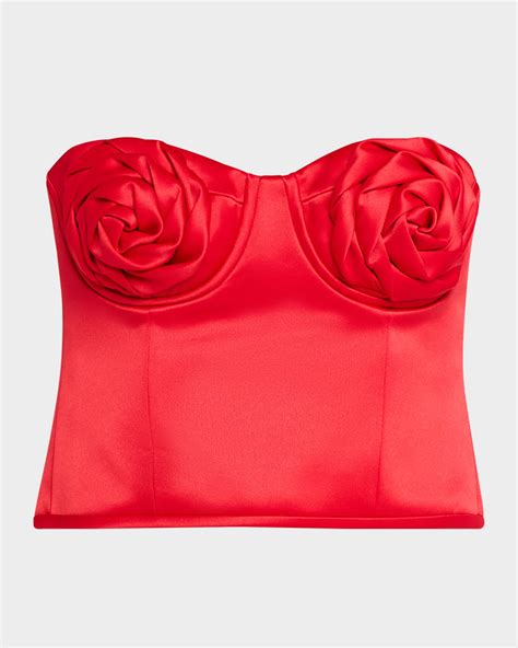 Marc Jacobs Satin Rose Corset Neiman Marcus
