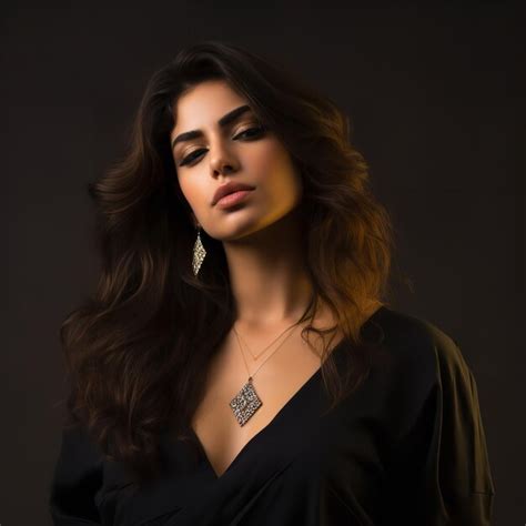 Premium Photo A Stunning Persian Womans Photo On A Dark Backdrop Copy