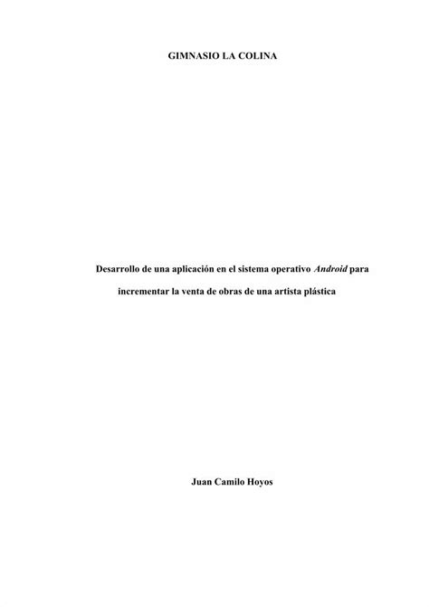 pdf desarrollo de una aplicación en el sistema operativo android para