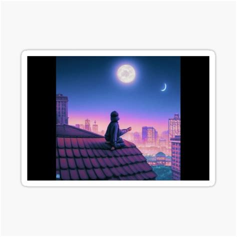 2am And Vibing Alone On A Full Moon Sticker For Sale By