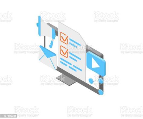 Illustration Of A Checklist Document Marketing Strategy向量圖形及更多互聯網圖片