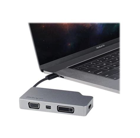 Startech Com Usb C Multiport Video Adapter In Usb C To Vga Dvi Hdmi Or Mdp K External