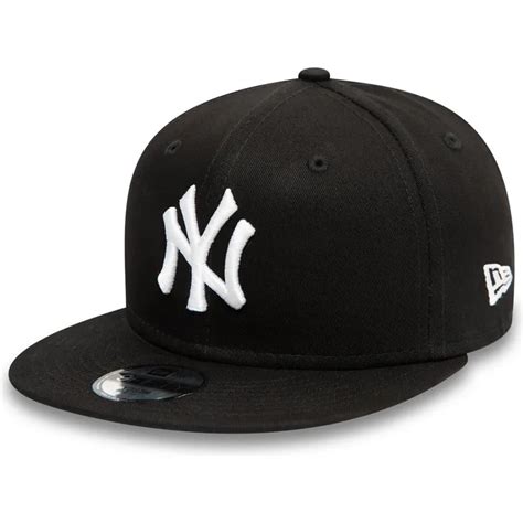 Boné plano preto snapback para criança FIFTY Essential da New York Yankees MLB da New Era