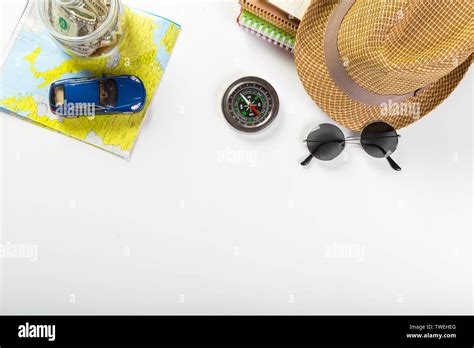 Travel Summer Vacation Tourism And Objects Concept Stock Photo Alamy