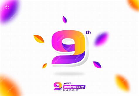 Premium Vector Number 9 Logo Icon Design 9th Birthday Logo Number