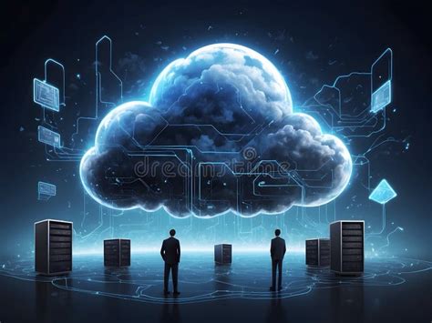 The Power And Potential Of Remote Data Storage Stock Illustration Illustration Of Solution