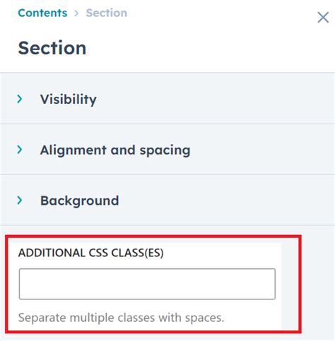 Hubspot Community Add Class Option To Drag And Drop Sections