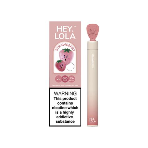 Hey Lola Disposable Vape Strawberry Free Uk Delivery