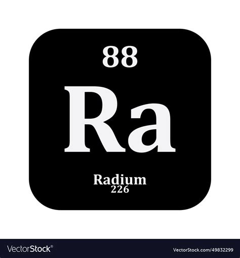 Radium Chemistry Icon Royalty Free Vector Image