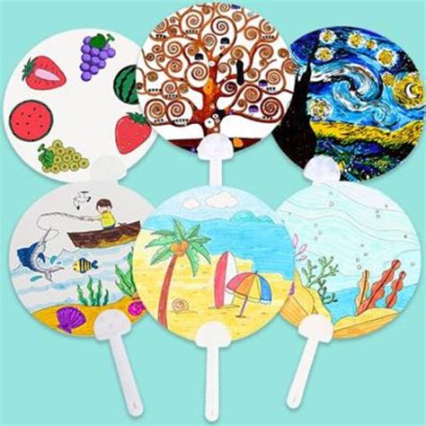 Artsam 미술샘 Diy 컬러링 도안부채 6종 만들기 핫트랙스