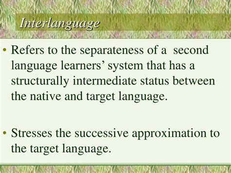 Ppt Contrastive Analysis Interlanguage And Error Analysis Powerpoint Presentation Id 516700