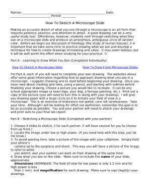 How To Sketch A Microscope Slide Identifying Cell Doc Template PdfFiller